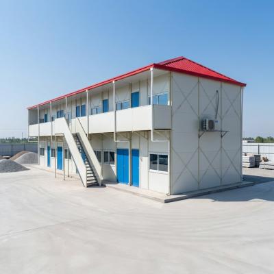 China Modular Flat Pack Container House 20ft Detachable Construction Worker Dormitory 18m2 for sale