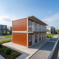 China Prefab Folding House Detachable Industrial Park Staff Dormitory Multi Unit for sale