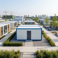 China High End 20ft Detachable Container Office Pod , Prefab Flat Pack Site Office for sale