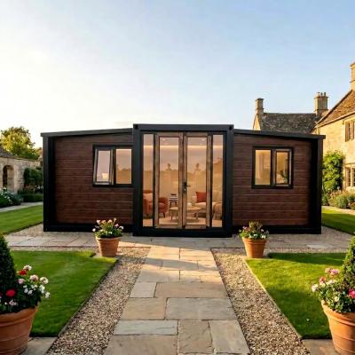 China Luxury Expandable Container House 20ft 38.2sqm Pre Engineered Backyard Sanctuary Pod for sale
