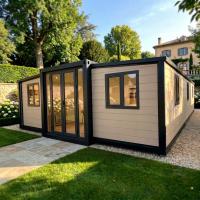China Weather Tight Expandable Modular House 10FT-40FT With Polyurethane Carved Wall Panels for sale