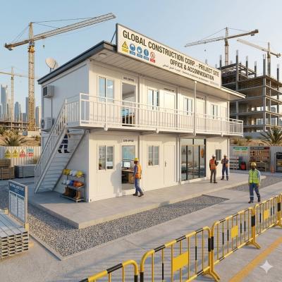 China Fast Assembly Container House Prefabricated Office Container House With Strong Steel Structure for sale