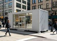 China 20ft Prefabricated Shipping Container Boutique Pop Up Retail Store 5950x3000mm Glass Facade for sale