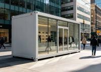 China 20ft Prefabricated Shipping Container Boutique Pop Up Retail Store 5950x3000mm Glass Facade for sale