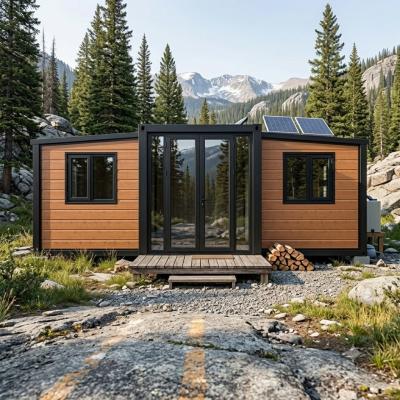 China Weather Tight Expandable Modular House 10FT-40FT With Polyurethane Carved Wall Panels for sale