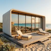 China Luxury Apple Cabin Capsule House 5800mm Prefabricated Beachfront Vacation Home Pod for sale