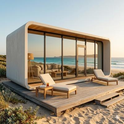 China Luxury Apple Cabin Capsule House 5800mm Prefabricated Beachfront Vacation Home Pod for sale