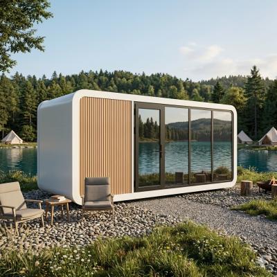 China Luxury Apple Cabin Pod 5.8m Aero Grade Aluminum Prefab Modern Tiny House 5800mm for sale