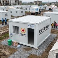 China Rapid Deployment Flat Pack Container House Building , Emergency Disaster Relief Shelter for sale
