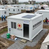 China Rapid Deployment Flat Pack Container House Building , Emergency Disaster Relief Shelter for sale
