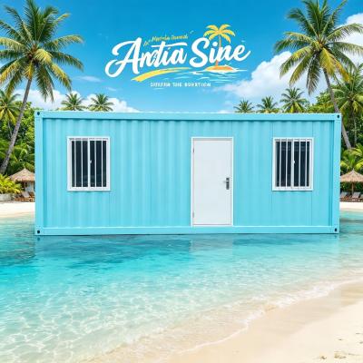 China 20ft Seaside Horizon View Vacation Lodge with Island Azure Envelope and Sun Deck Retreat for sale