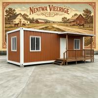 China Rustic Texas Meadow Retreat Module 18m² 20ft Flat-Pack Cabin with Clay Brown Envelope and Galvanized Steel Frame for sale