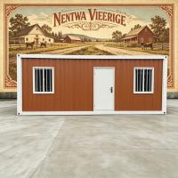China Rustic Texas Meadow Retreat Module 18m² 20ft Flat-Pack Cabin with Clay Brown Envelope and Galvanized Steel Frame for sale