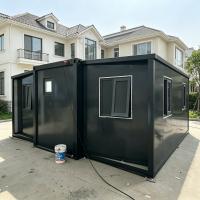China Modernist Deep Charcoal Living Module with Full Height Panoramic Window and Luxury Backyard Guest Studio for sale