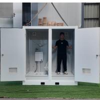 China Commercial Twin Toilet Pod 2000x1100x2300mm Galvanized Steel Anti Rust Shell with Crane Lift Anchors for sale