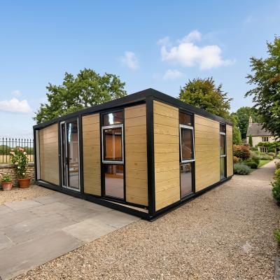 China Prefabricated Expandable Container Villa 38-75 sqm Insulated Wood Cladding for AirBnB Resort for sale