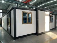 China 30FT Suburban Estate Expandable Container House – Textured White Block Edition for sale