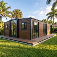 China 30FT Luxury Jungle Villa Expandable Container House – Panoramic Glass Edition for sale
