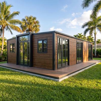 China 30FT Luxury Jungle Villa Expandable Container House – Panoramic Glass Edition for sale