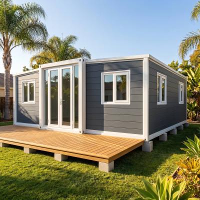 China Premium 20ft Expandable Container House - Modern Grey Siding for sale