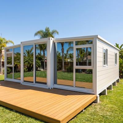 China Luxury 20ft Expandable Container House - Panoramic Mirrored Glass for sale