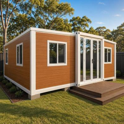China 20ft Expandable Prefab Cabin for Eco-Resorts & Retreats - Natural Wood Aesthetics for sale