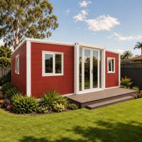 China 20ft Expandable Container House for Argentina Vineyards - Vibrant Crimson Edition for sale