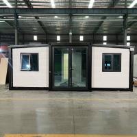 China 20ft Expandable Container House for Peru Coastal Lodges - Sleek Tan & Black for sale