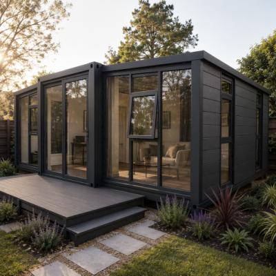 China 20ft Expandable Container House for Chile Mountain Retreats - Luxury Charcoal for sale