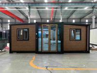 China 20ft Expandable Container House for UK Garden Annexes - Deep Wood & Black Edition for sale