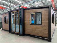 China 20ft Expandable Container House for UK Garden Annexes - Deep Wood & Black Edition for sale