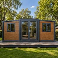 China 20ft Expandable Container House for European Backyard Studios - Sloped Roof Design for sale