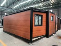 China 20ft Expandable Container House for UK Garden Annexes - Deep Mahogany Finish for sale
