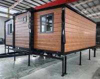 China 20ft Expandable Container House on Wheels for Relocatable Cabins - Mobile Chassis Edition for sale