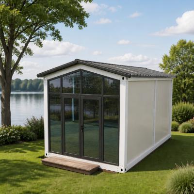 China Detachable Container House With Triangular Roof & Front Glass Wall, Easy Install For Office & Living for sale