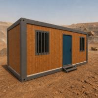 China Eco Friendly Z Folding Container House Detachable with Orange EPS Sandwich Wall Panel for sale