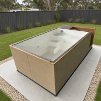 China Premium 20FT Shipping Container Swimming Pool Above Ground Pool Kits Global House for sale