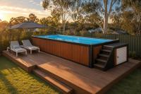 China Premium 20FT Shipping Container Swimming Pool Above Ground Pool Kits Global House for sale