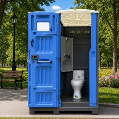 China Self-contained Mobile Flush Toilet 1150x1150x2250 mm HDPE for Emergency Relief Sites for sale