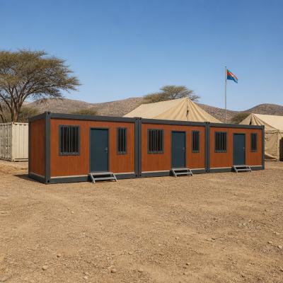 China Heavy Caliber Steel Folding Container House 18m2 Modular Building for Industrial Site Office and Crew Dormitory for sale
