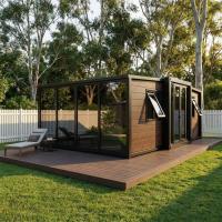 China 20ft Expandable Container House for French Vineyard Estates - Panoramic Dark Wood for sale