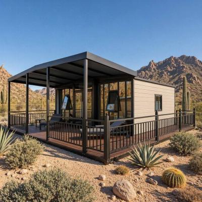 China 20ft Expandable Container House for Spanish Off-Grid Glamping - Extended Pavilion Design for sale