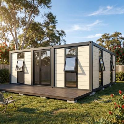China 20ft Expandable Container House for Irish Granny Flats - Contemporary Cream Finish for sale