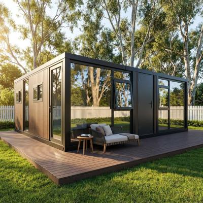 China 20ft Expandable Container House for German Eco-Studios - Hybrid Timber & Glass for sale