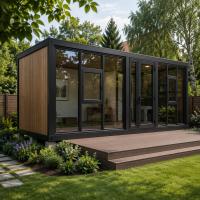China 20ft Expandable Container House for Polish Garden Studios - Panoramic Wood-Grain for sale