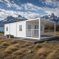 China Premium 4-Unit Combined Flat Pack Container Office with Integrated Veranda for sale