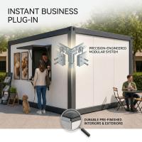 China Prefabricated Container House 20ft Modular Steel Frame Cabin with Solar Panel for sale
