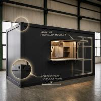 China Prefabricated Container House 20ft Modular Steel Frame Cabin with Solar Panel for sale