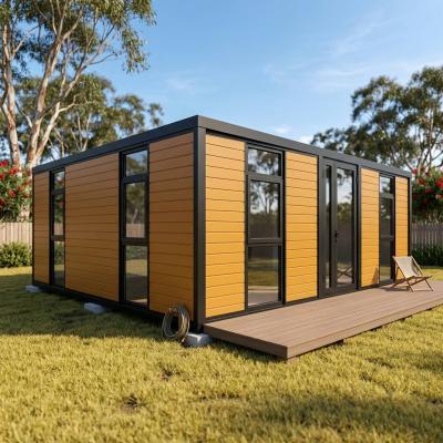 China 20ft Expandable Container House for California ADUs - Modern Amber Wood for sale
