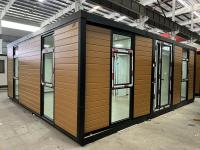 China 20ft Expandable Container House for California ADUs - Modern Amber Wood for sale
